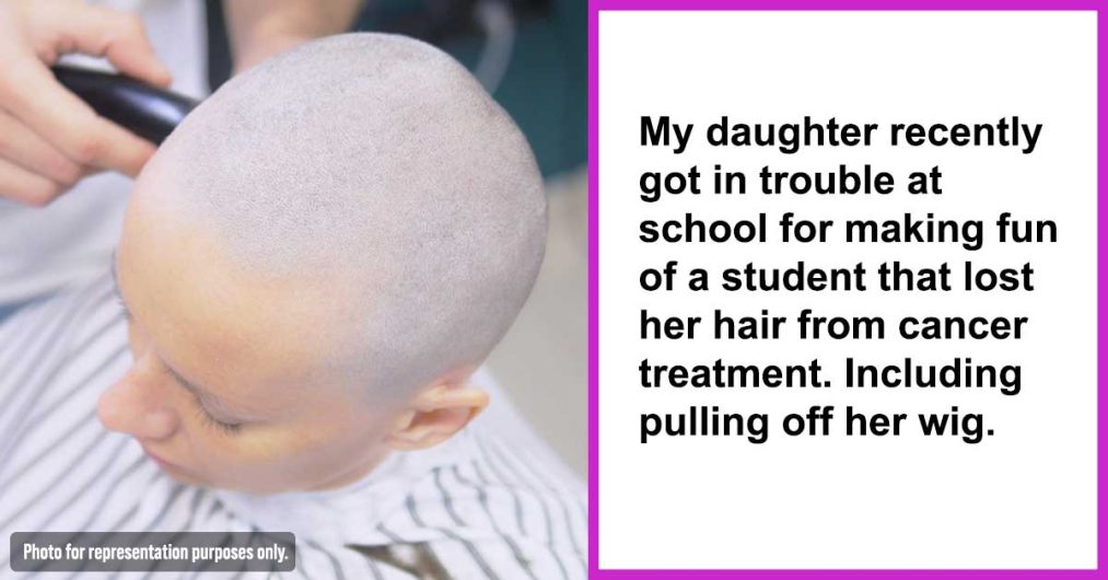 Father Shaves His Daughters Head After She Made Fun Of A Girl With